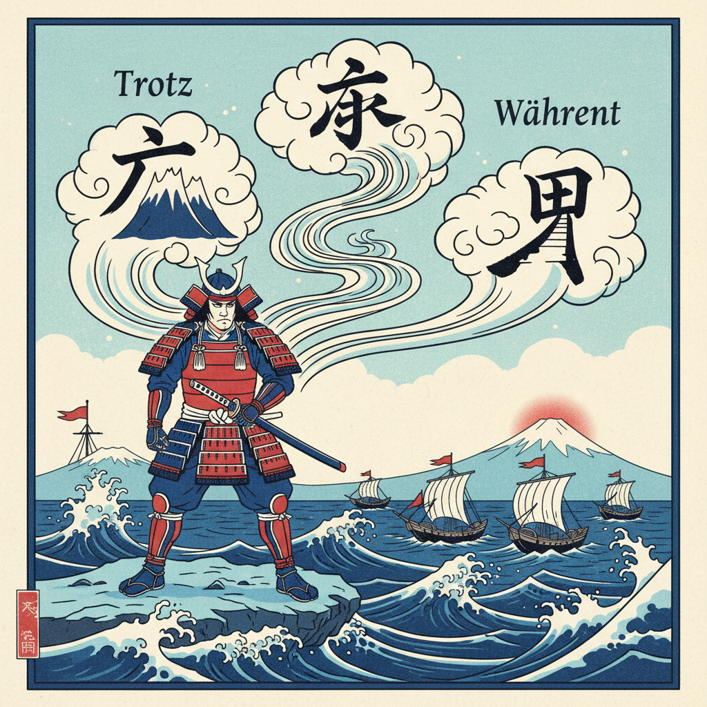 German B1 Genitive Prepositions Test: Trotz, Während, Wegen