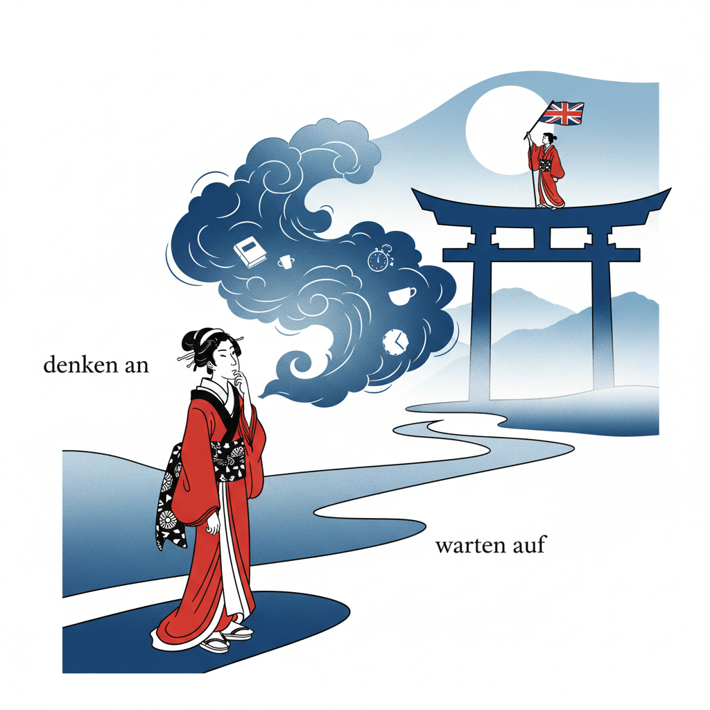 German B1 Test: Prepositional Verbs (warten auf, denken an)